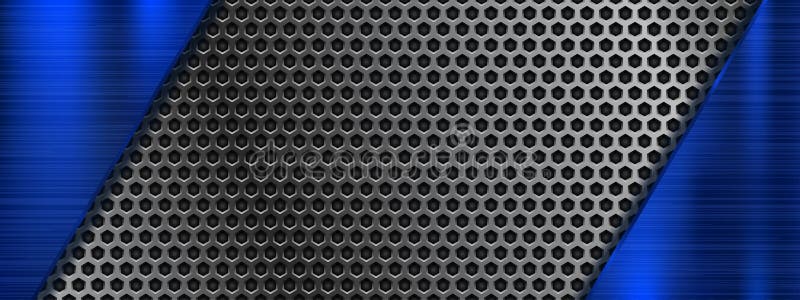 Perforated Blue Metallic Background. Abstract Stainless Steel ...