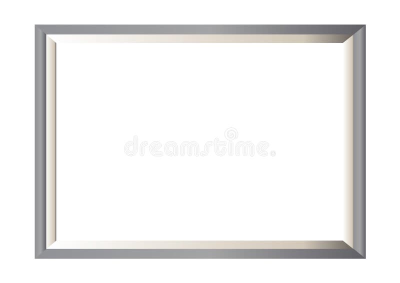 Metal photo frame minimal stock vector. Illustration of replace - 5774165