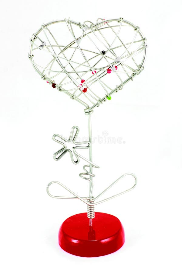 Metal Picture Stand Heart Shape Stock Photo - Image of symbol, isolate ...