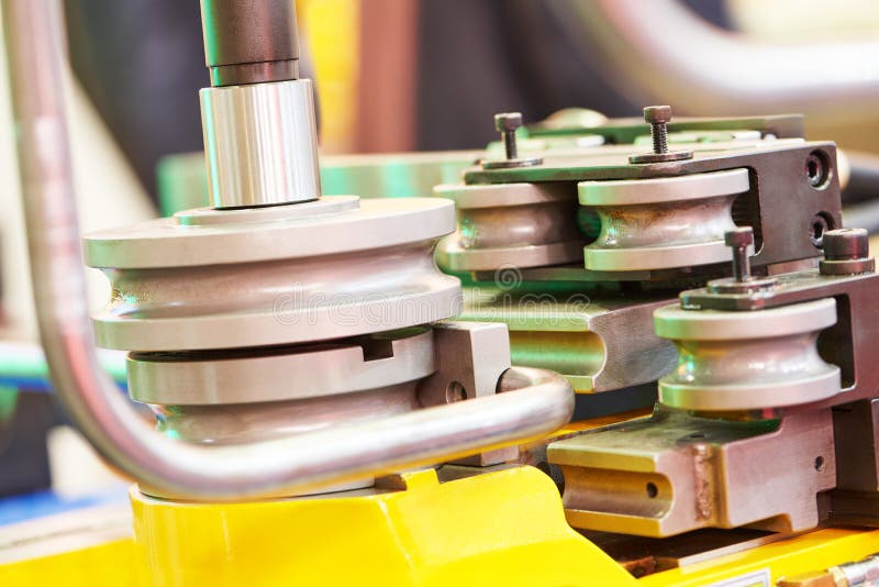 Metal pipe bending machine stock image. Image of industrial - 60730137