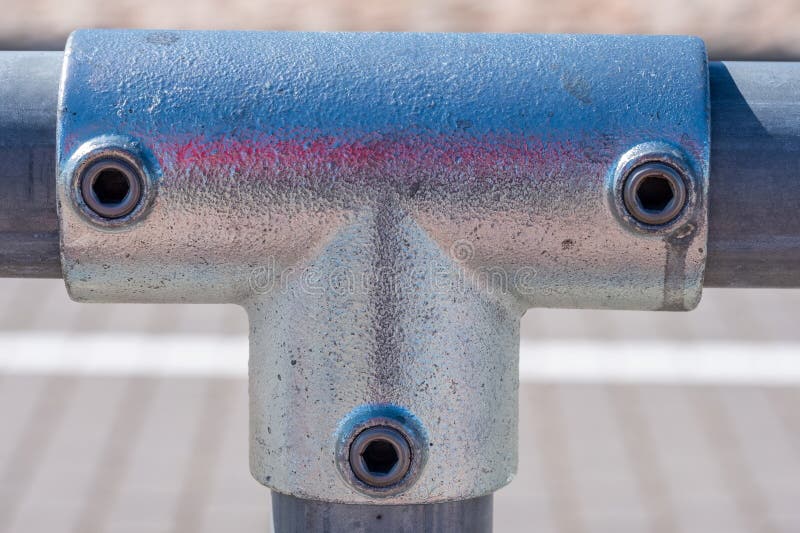 Metal Pipe Fastening with Threads. Copy Space. Background for Quotes ...