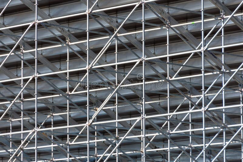 Metal Pipe Frame Structure. Industrial Construction from Tubes Raises ...