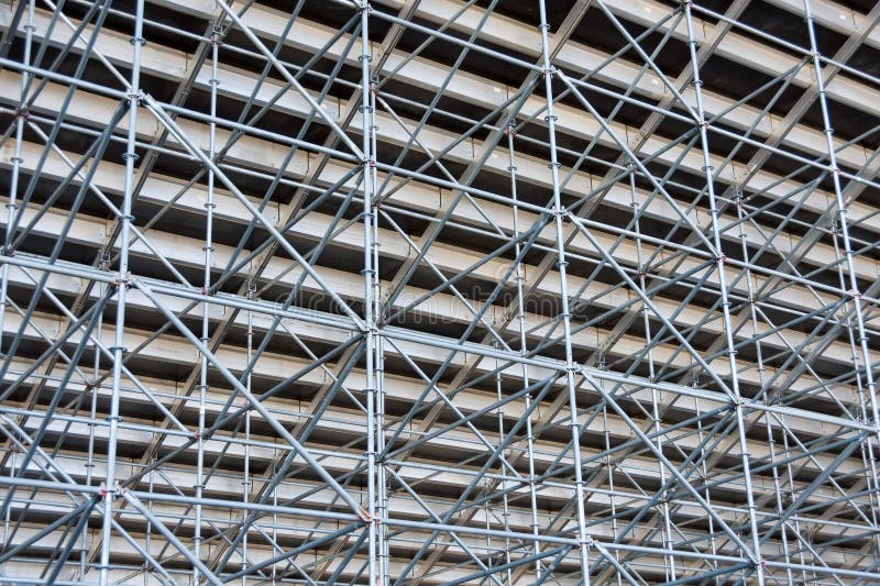 Metal Pipe Frame Structure. Industrial Construction from Tubes Raises ...