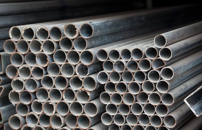 Metal Pipes and Angle Iron Stack Stock Image - Image of joist ...
