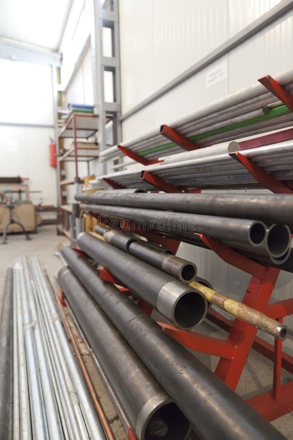 Metal pipe stack stock photo. Image of industrial, chrome - 35272844