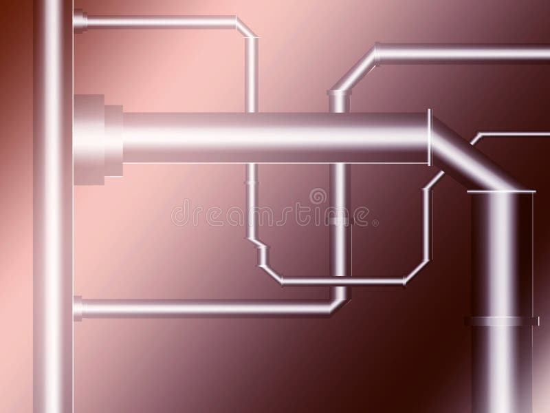 The metal pipeline stock illustration. Illustration of shadow - 4012850