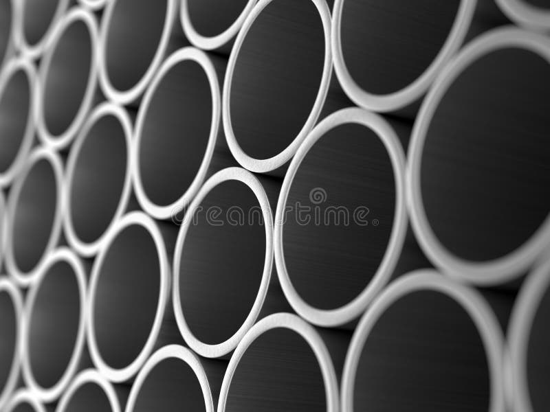Metal pipes background stock illustration. Illustration of aluminum ...