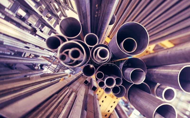 Metal pipes stock photo. Image of round, industrial, heavy - 10117826