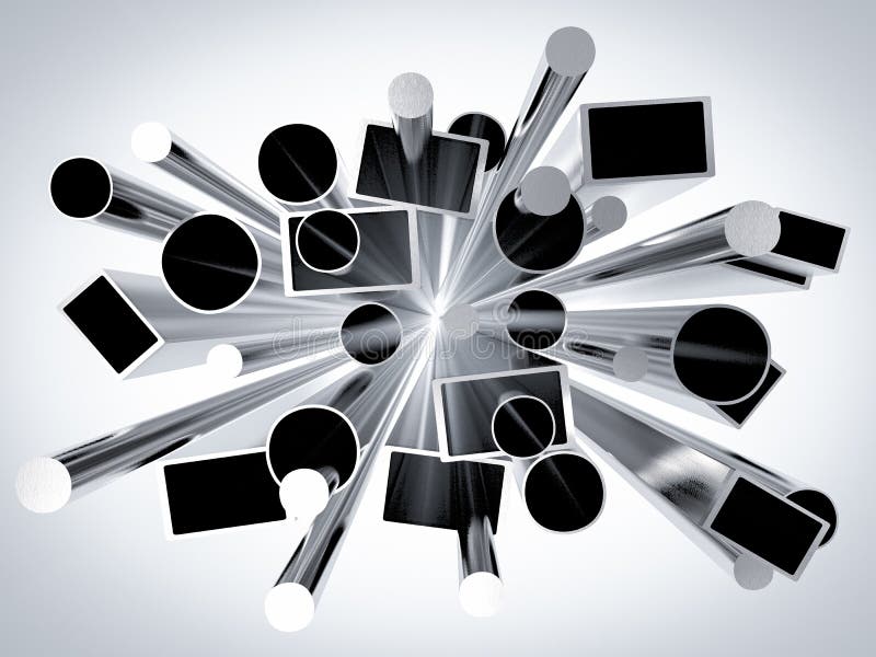 Metal pipes stock illustration. Illustration of metallic - 76595225