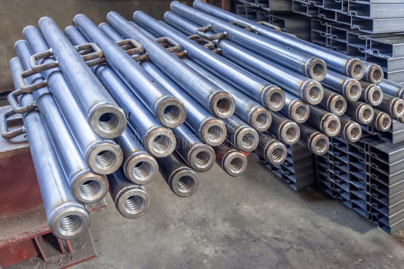 Metal pipes for formwork stock photo. Image of forming - 254999264
