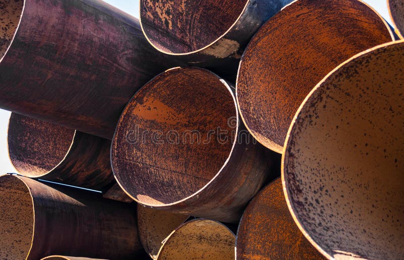 Metal pipes stack stock photo. Image of large, industrial - 69224854