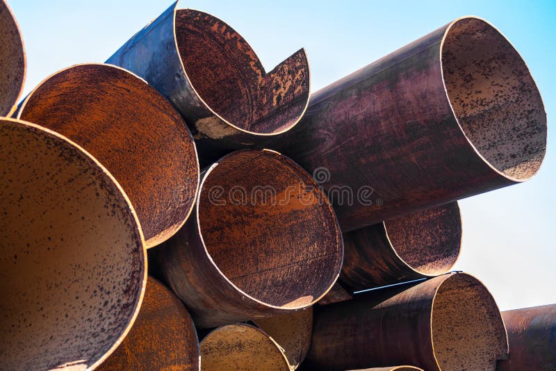 Metal pipes stack stock image. Image of industry, manufacturing - 69225349