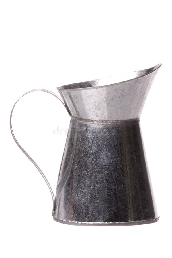 Metal Pitcher Isolated stock photo. Image of decanter - 10845942