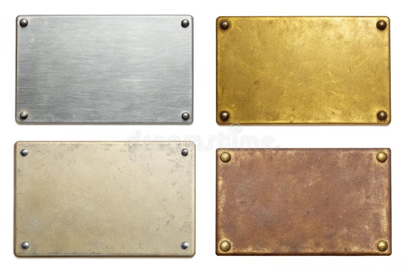 Various Metal Plaques Stock Illustrations – 7 Various Metal Plaques ...