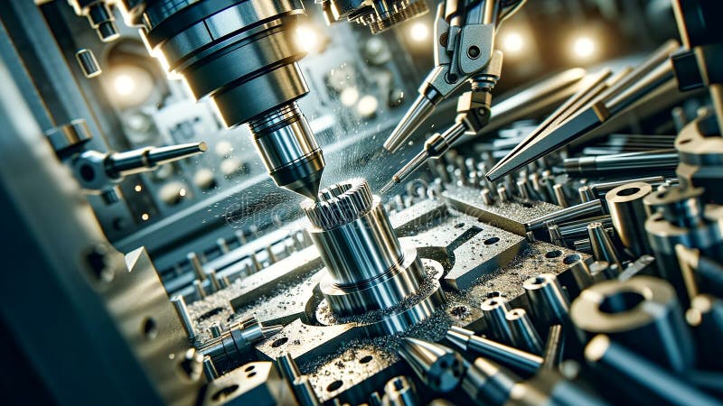 Metal and Plastic Parts Designed for Mechanical Engineering Stock Photo ...