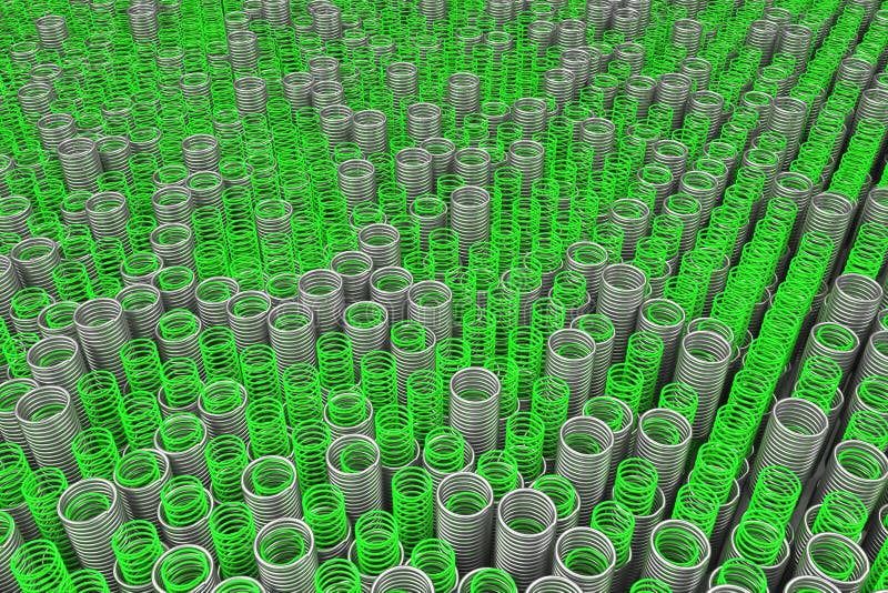 Metal and Plastic Springs and Coils Stock Illustration - Illustration ...