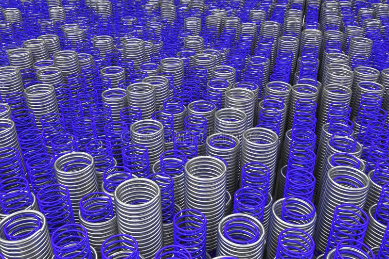Metal and Plastic Springs and Coils Stock Illustration - Illustration ...