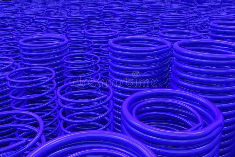 Metal and Plastic Springs and Coils Stock Illustration - Illustration ...