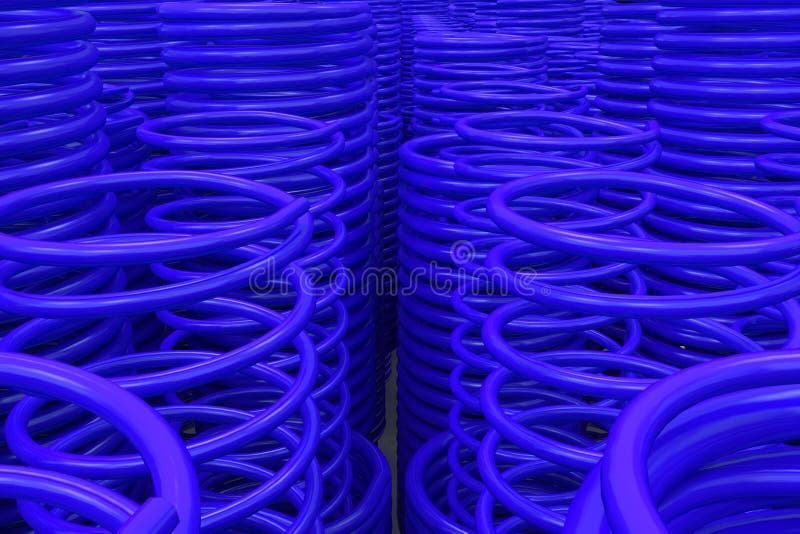 Metal and Plastic Springs and Coils Stock Illustration - Illustration ...