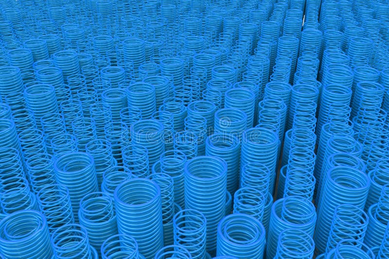 Metal and Plastic Springs and Coils Stock Illustration - Illustration ...