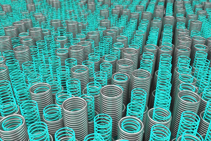 Metal and Plastic Springs and Coils Stock Illustration - Illustration ...