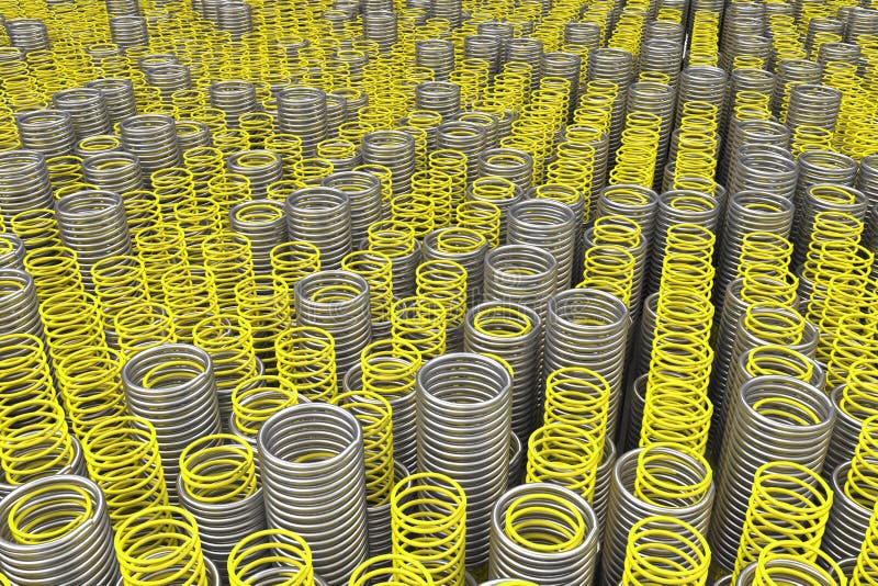 Metal and Plastic Springs and Coils Stock Illustration - Illustration ...
