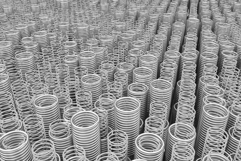 Metal and Plastic Springs and Coils Stock Illustration - Illustration ...