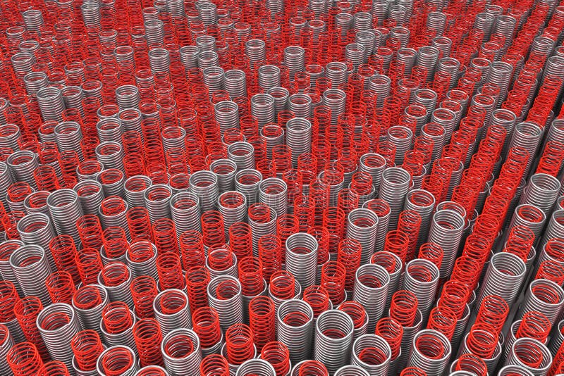 Metal and Plastic Springs and Coils Stock Illustration - Illustration ...