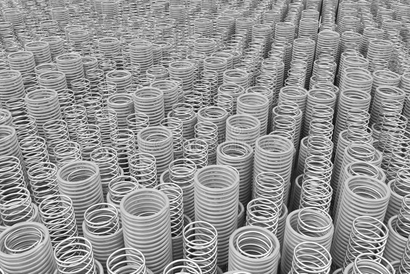 Metal and Plastic Springs and Coils Stock Illustration - Illustration ...