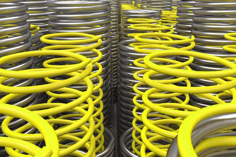 Metal and Plastic Springs and Coils Stock Illustration - Illustration ...