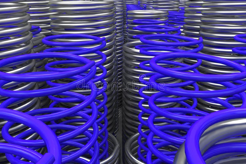 Metal and Plastic Springs and Coils Stock Illustration - Illustration ...