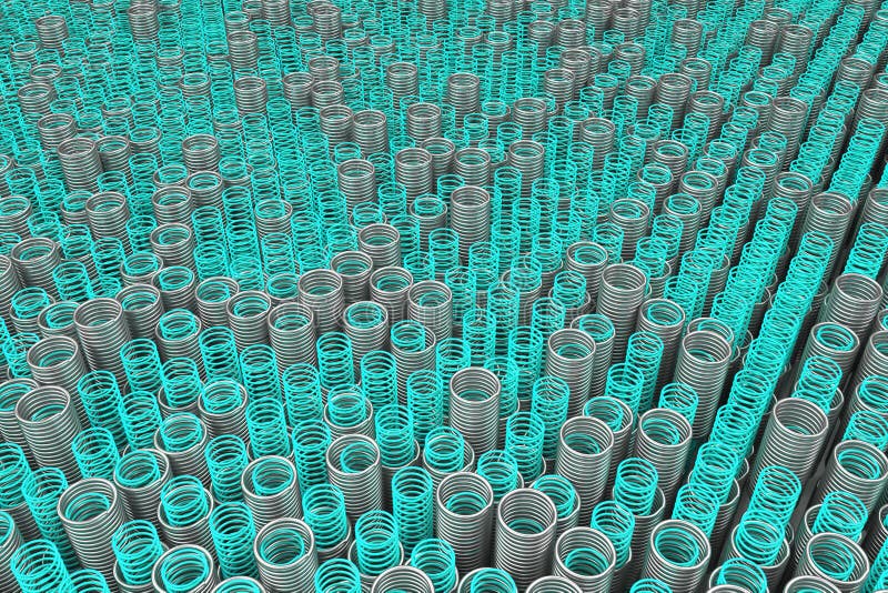Metal and Plastic Springs and Coils Stock Illustration - Illustration ...