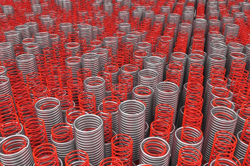 Metal and Plastic Springs and Coils Stock Illustration - Illustration ...