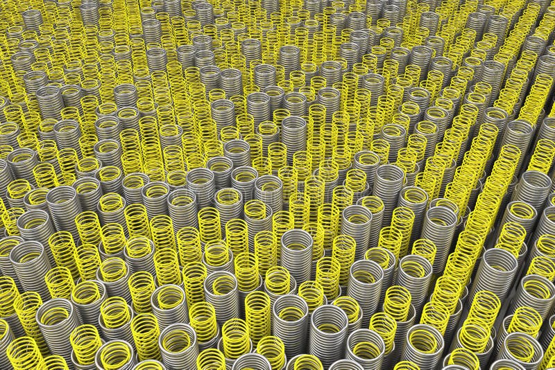 Metal and Plastic Springs and Coils Stock Illustration - Illustration ...