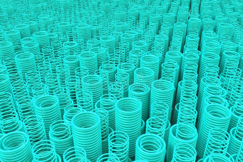 Metal and Plastic Springs and Coils Stock Illustration - Illustration ...