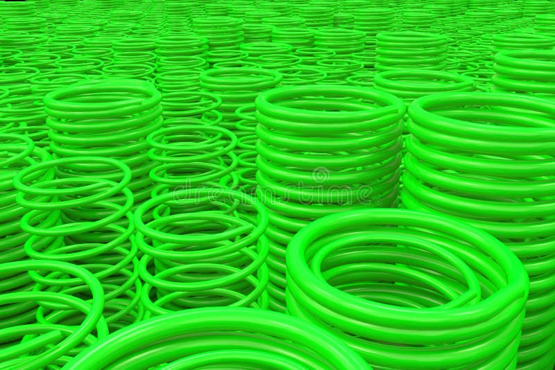 Metal and Plastic Springs and Coils Stock Illustration - Illustration ...