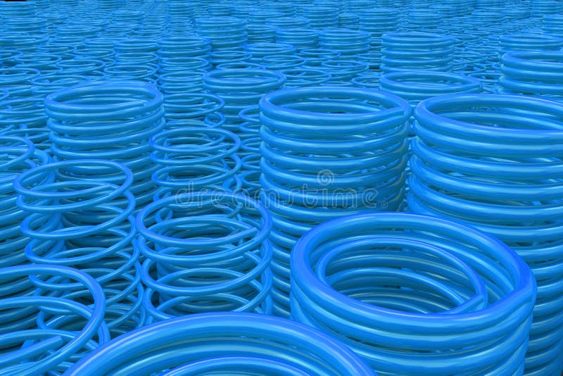 Metal and Plastic Springs and Coils Stock Illustration - Illustration ...