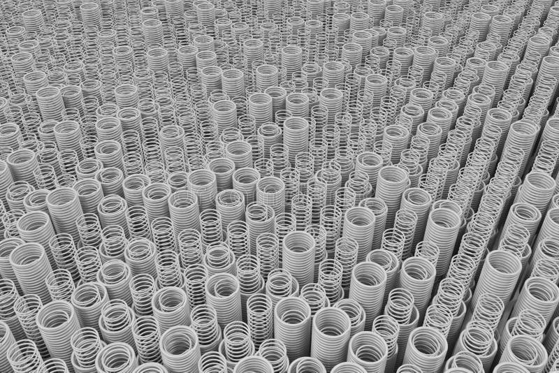 Metal and Plastic Springs and Coils Stock Illustration - Illustration ...