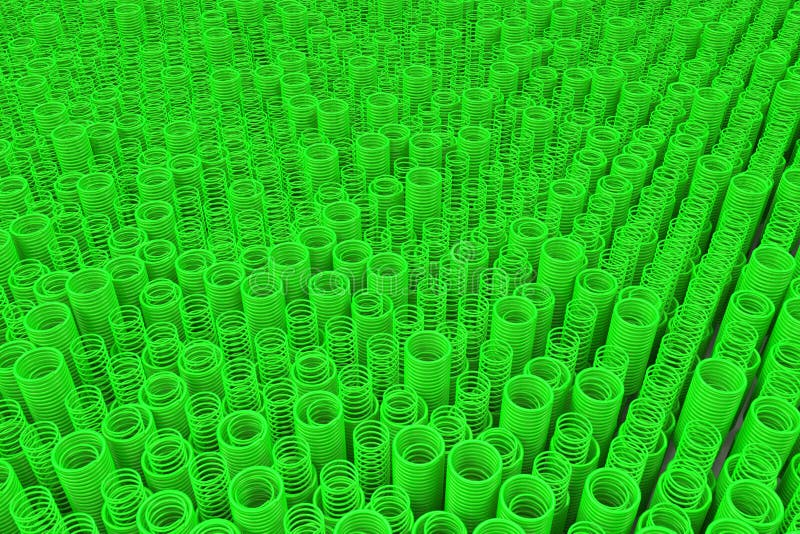 Metal and Plastic Springs and Coils Stock Illustration - Illustration ...