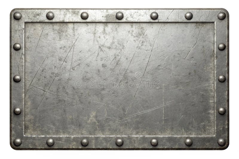 Metal Plate Background with Rivets 3D Illustration Stock Illustration ...