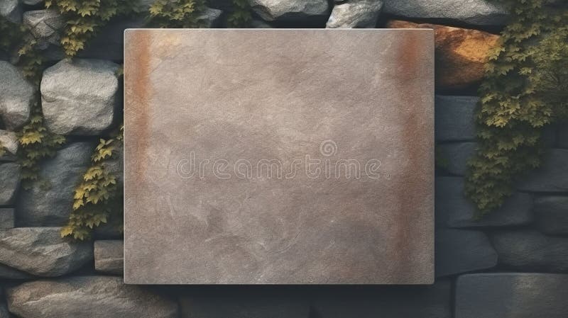 A Metal Plate Balancing on a Stack of Rocks in a Natural Setting ...