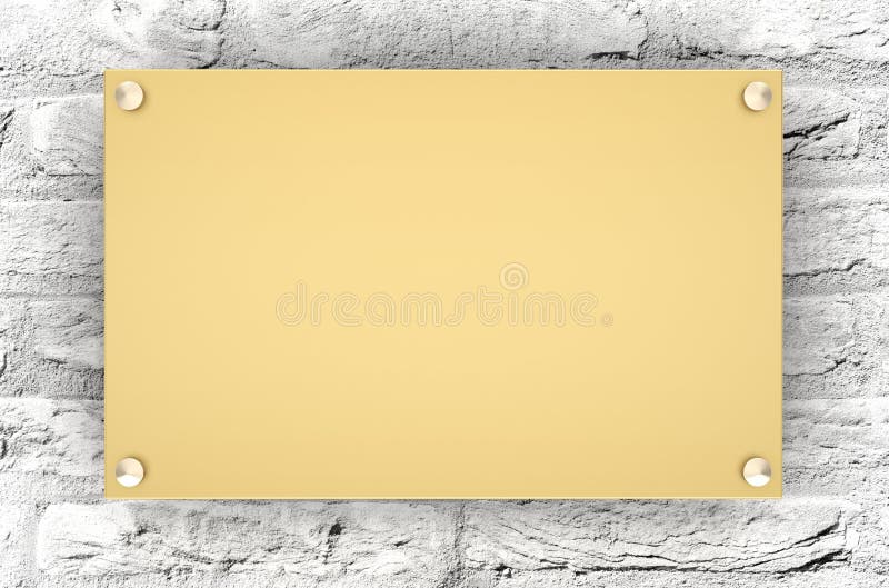 Metal Plate Blank Wall Sign Signboard Template Stock Illustration ...