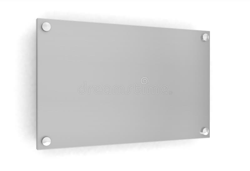 Metal Plate Blank Wall Sign Signboard Template Stock Illustration ...