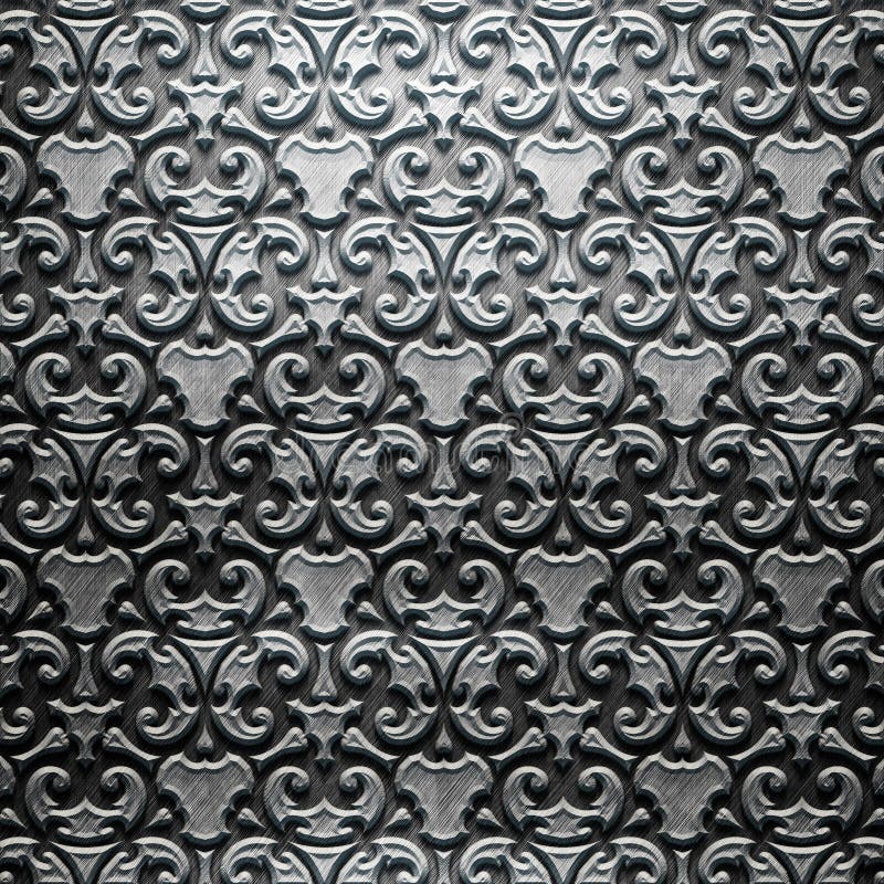 Metal Plate with Carved Pattern Stock Image - Image of board, grunge ...