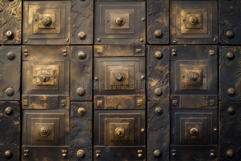 Metal Plate with Embossed of Square Designs Stock Illustration ...