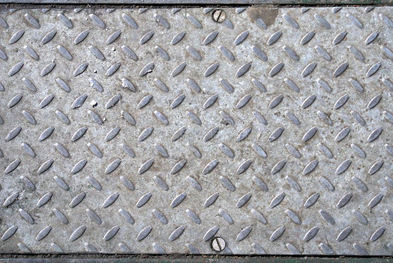 Metal plate in ground stock photo. Image of pattern, emboss - 2000858