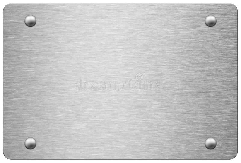 Metal Plate Isolated 3d Illustration Stock Illustration - Illustration ...