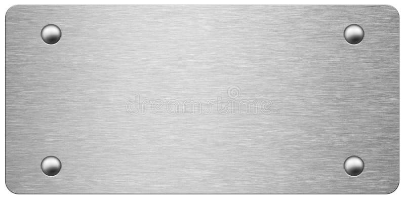 Metal Plate Isolated 3d Illustration Stock Illustration - Illustration ...