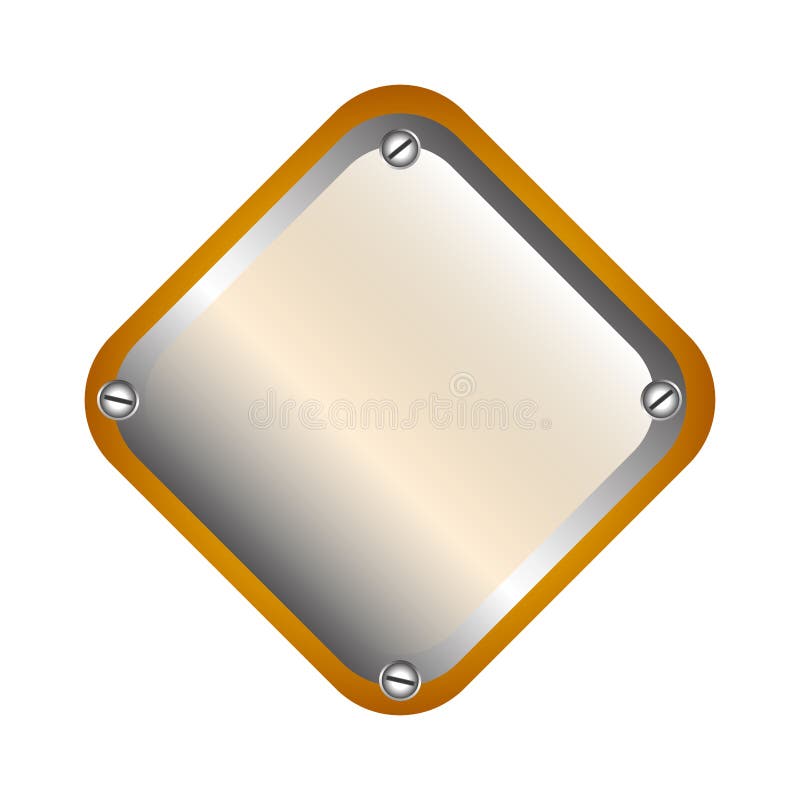 Metal plate isolated icon stock vector. Illustration of metal - 81055303