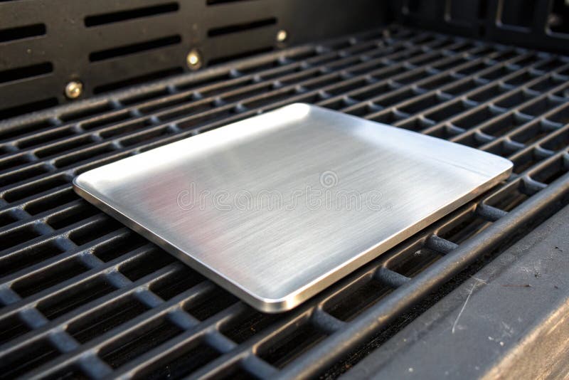 Metal Plate Over Black Grate, Industrial Background Stock Illustration ...